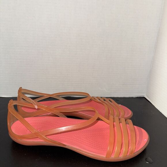 CROCS | Shoes | Crocs Iconic Strappy Isabella Sandals T Strap Jelly ...